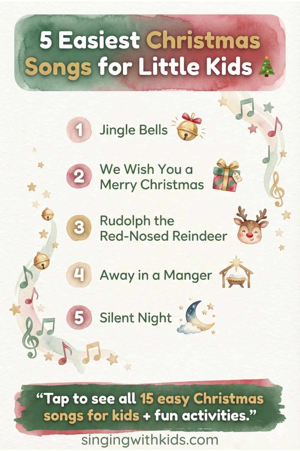 15 Easy Christmas Songs for Kids to Sing at Home